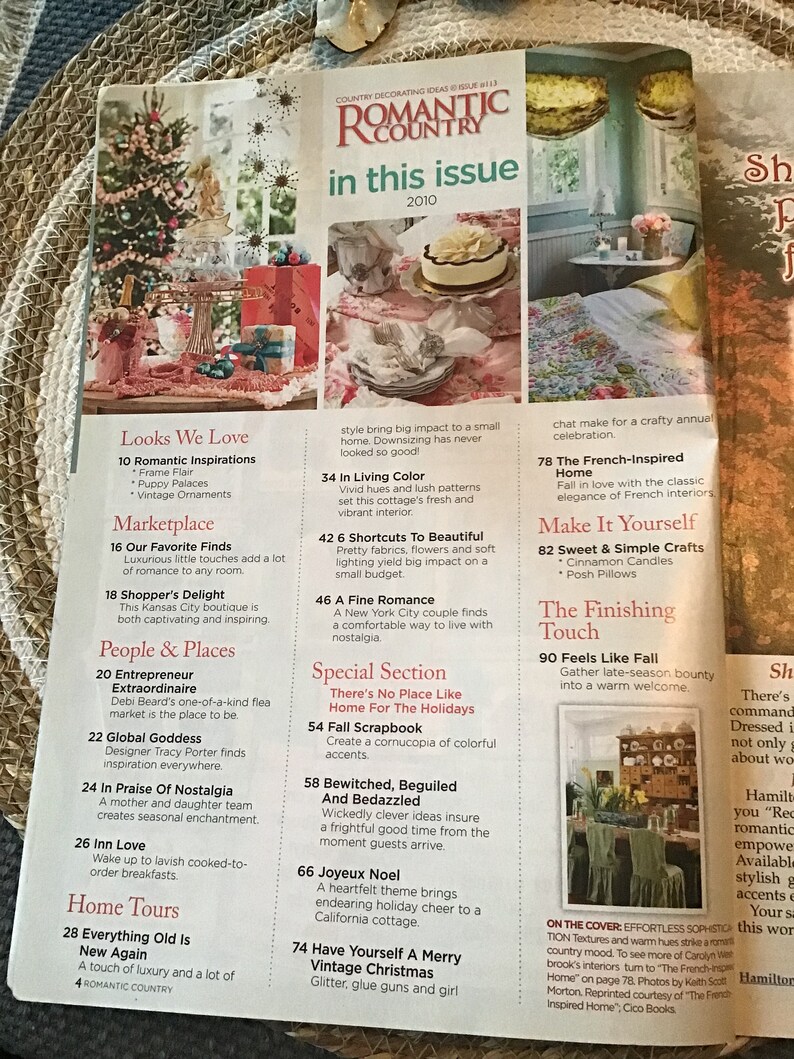Romantic Country Magazine HTF Back Issue Collectible - Etsy