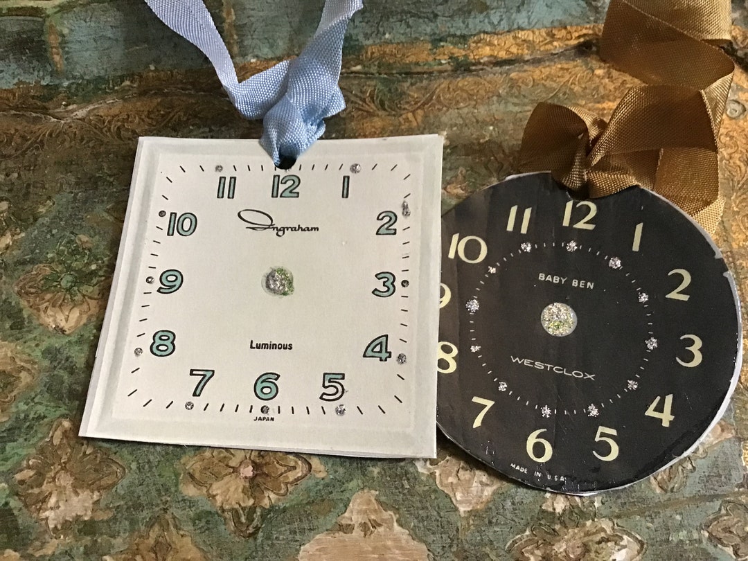 Vintage Look Oversized Gift Tags Add Ons Clock Faces - Etsy