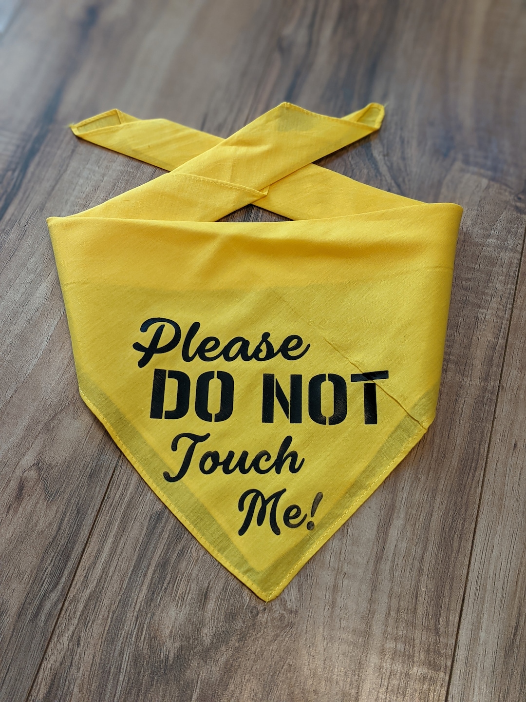 Please DO NOT TOUCH Me Dog Bandana, Yellow, Safety - Etsy