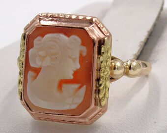 Square Cameo Ring - Etsy