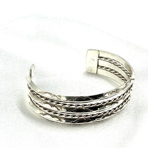 Unique Southwest Native American Double Rope With Stamped Design Solid ...