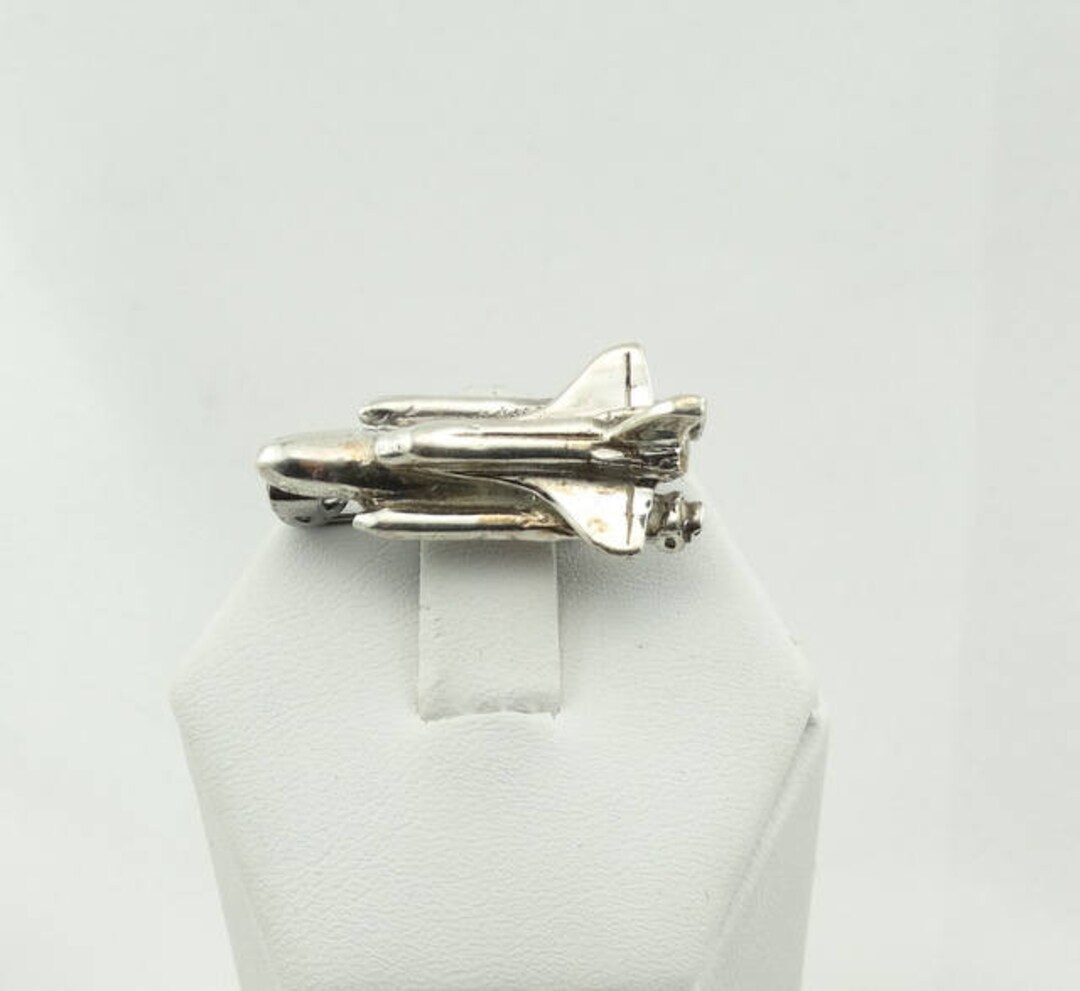 Space Shuttle With Booster Rockets Sterling Silver Hand Made Brooch ...
