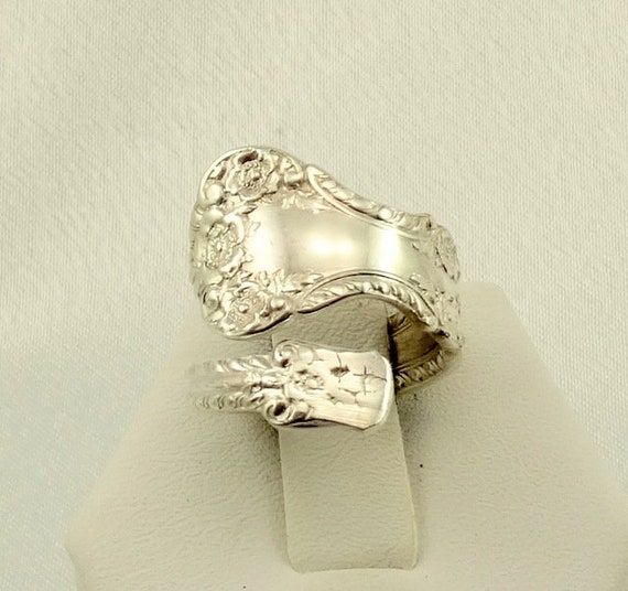 1899 Patented Real Vintage Sterling Silver Spoon Ring… - Gem