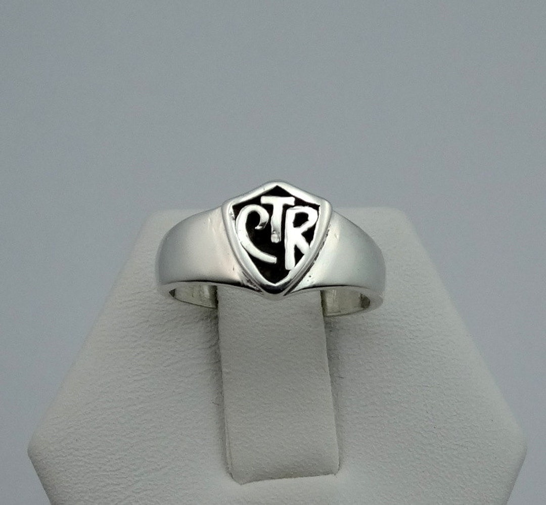 Vintage Sterling Silver CTR Shield Ring FREE Shipping! #CTRSCWH-L - Etsy