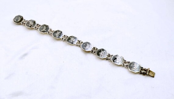 Antique Siam Thai Dancers and Elephants Sterling Silv… - Gem