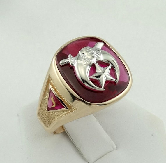 Vintage Masonic Ruby Shriner and Scottish Rite 32nd D… - Gem