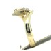 Unique Vintage Diamond and 14K Solid Yellow Gold CTR Shield Ring Size 4 ...