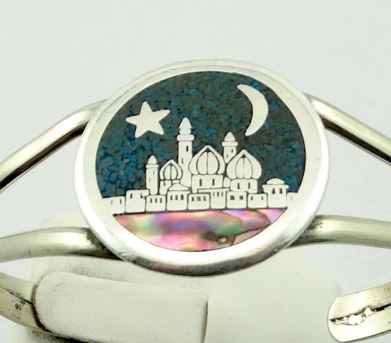 Beautiful Muslim Mosque Mecca Sterling Silver Inlay C… - Gem