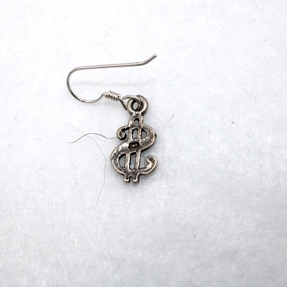 Fun Vintage Sterling Silver Dollar Sign Dangle Earrin… - Gem