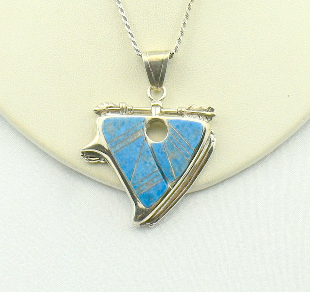 Vintage James Fransisco Abstract Sterling Silver and Sodalite Inlay ...