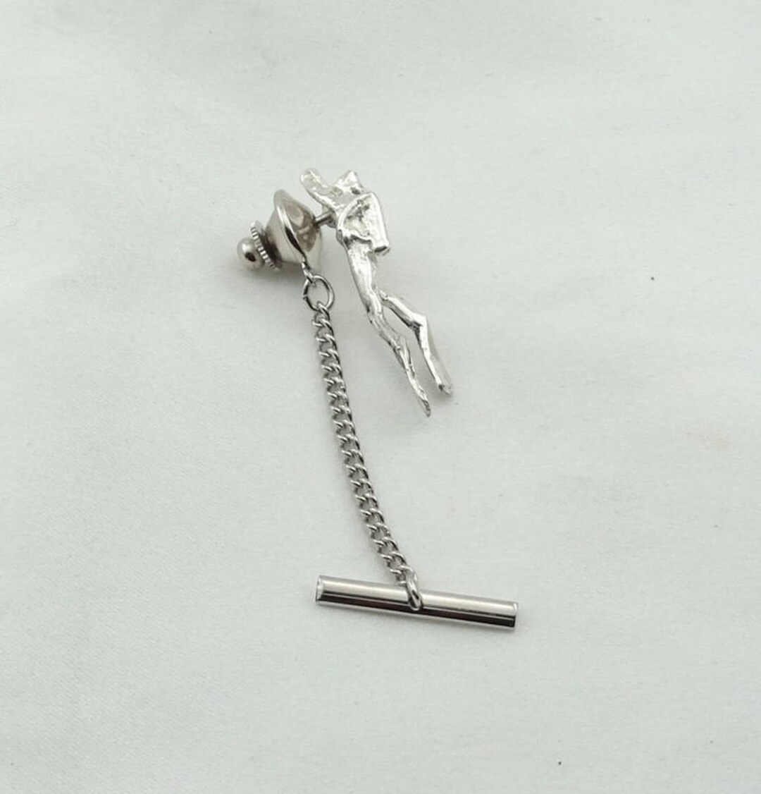 Collectable Vintage Frogman Diver Sterling Silver Lapel Pin or Tie Tack ...