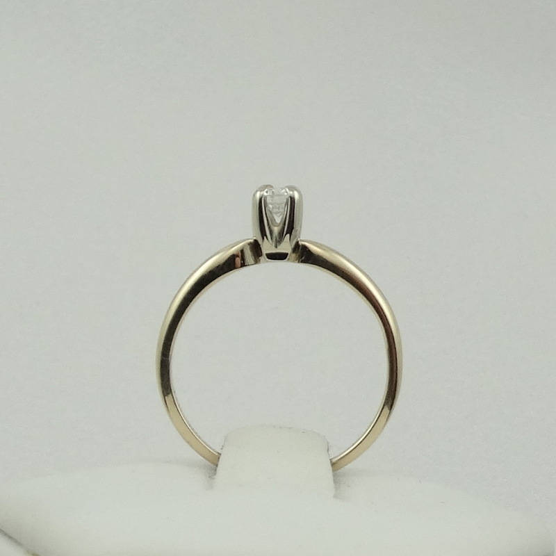 Vintage Simple Diamond 14K Gold Promise Ring FREE SHIPPING | Etsy