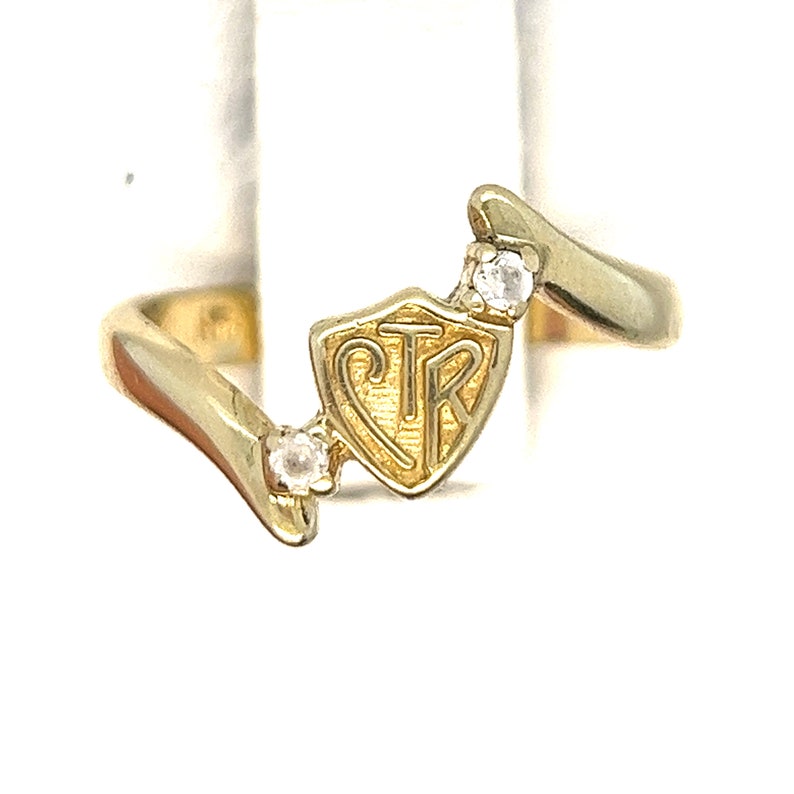 Unique Vintage Diamond and 14K Solid Yellow Gold CTR Shield - Etsy