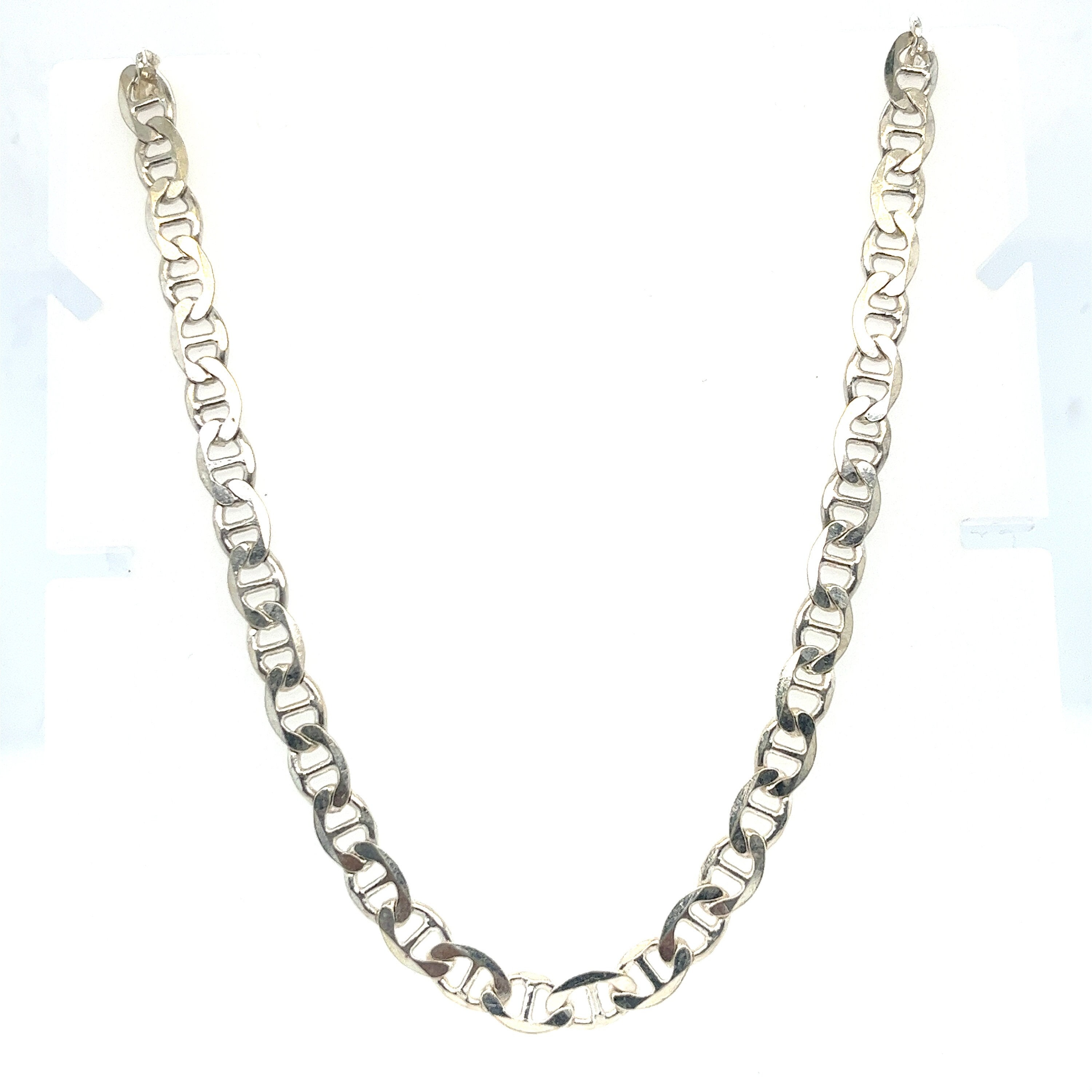 Nice Solid Vintage Sterling Silver Flat Anchor Link 18 Inch Nice Solid Vintage Sterling Silver Flat Anchor Link 18 Inch