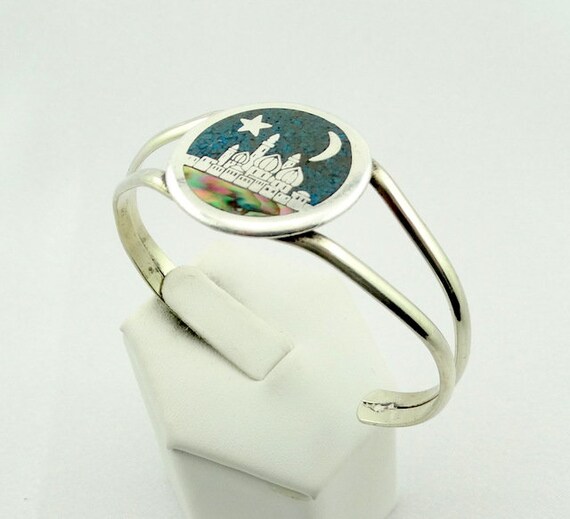 Beautiful Muslim Mosque Mecca Sterling Silver Inlay C… - Gem