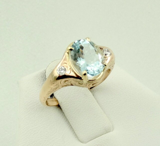 Lovely Natural Light Blue 2.5 Carat Stunning Aquamarine and | Etsy