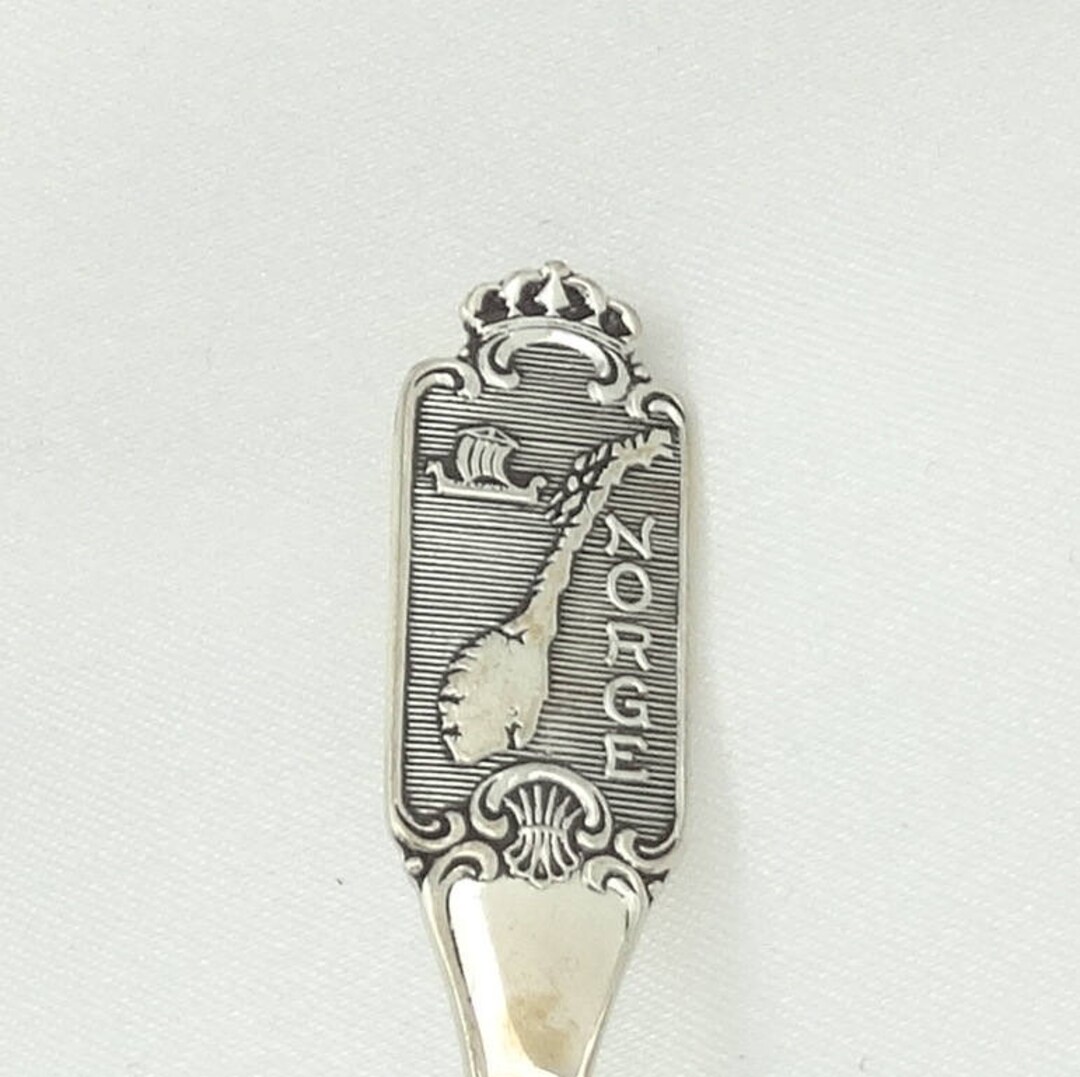 Collectable NORGE Norway 830 Silver Salt Spoon Brooch/pin FREE Shipping ...