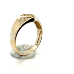Vintage 14K Solid Yellow Gold CTR Shield Ring Large Size 11 FREE ...