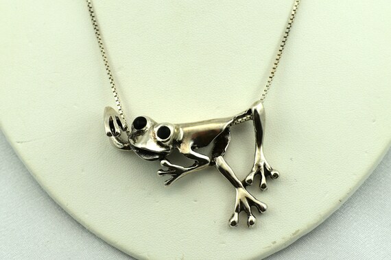 Darling Vintage Sterling Silver Frog Pendant FREE Shi… - Gem
