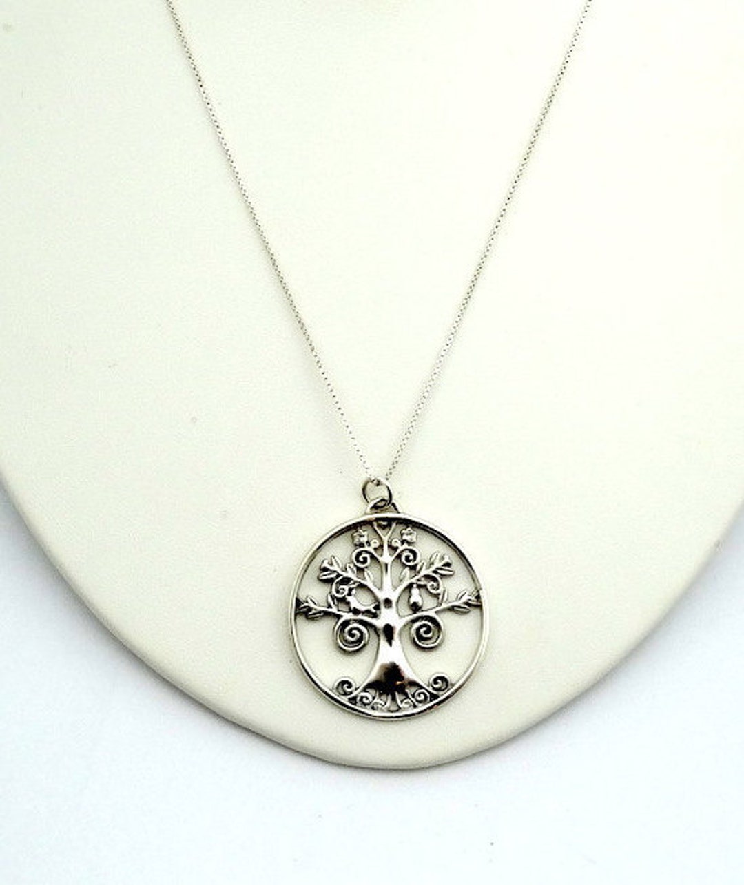 Sterling Silver Family Tree Roots Genealogy Pendant. FREE SHIPPING! 18 ...