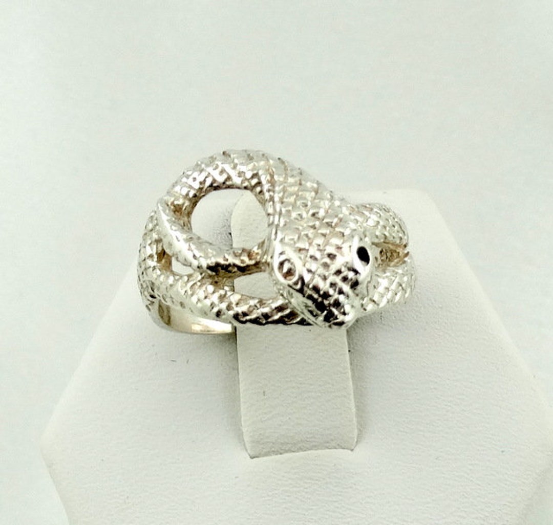 Snakes Alive!! Vintage Sterling Silver Winking Snake Ring FREE SHIPPING ...