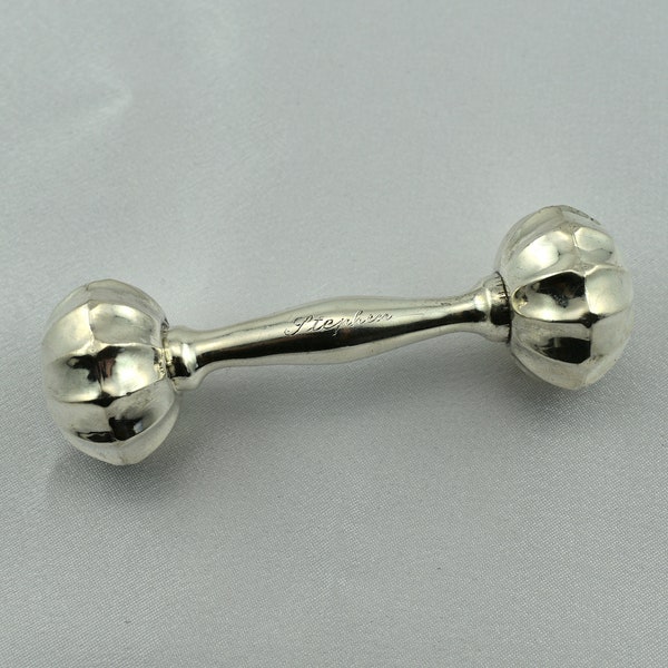 Sterling Baby Rattle - Etsy