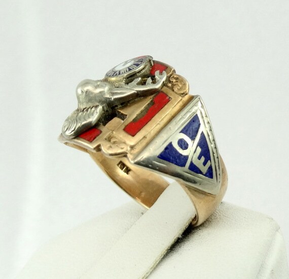 Vintage Craft B.P.O.E. Elks Lodge 10K Gold and Enamel… - Gem