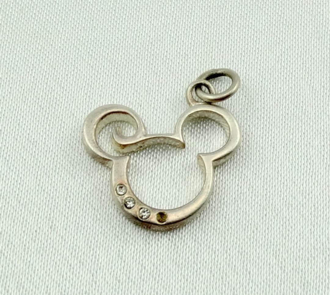 Disney Mickey Mouse Silhouette Vintage Sterling Silver Charm FREE ...