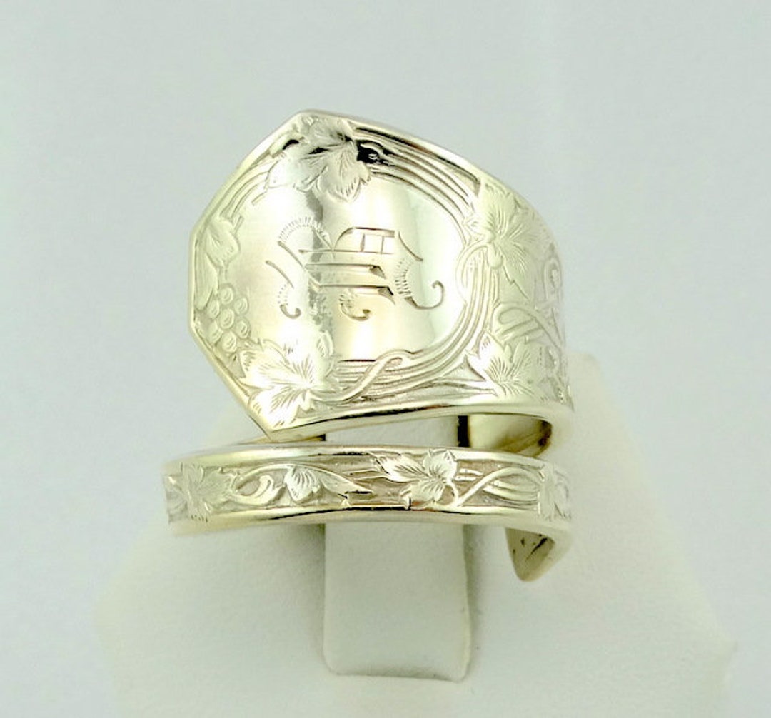 Engraved Cursive Initial "b" Real Vintage Hand Made Sterling Silver ...