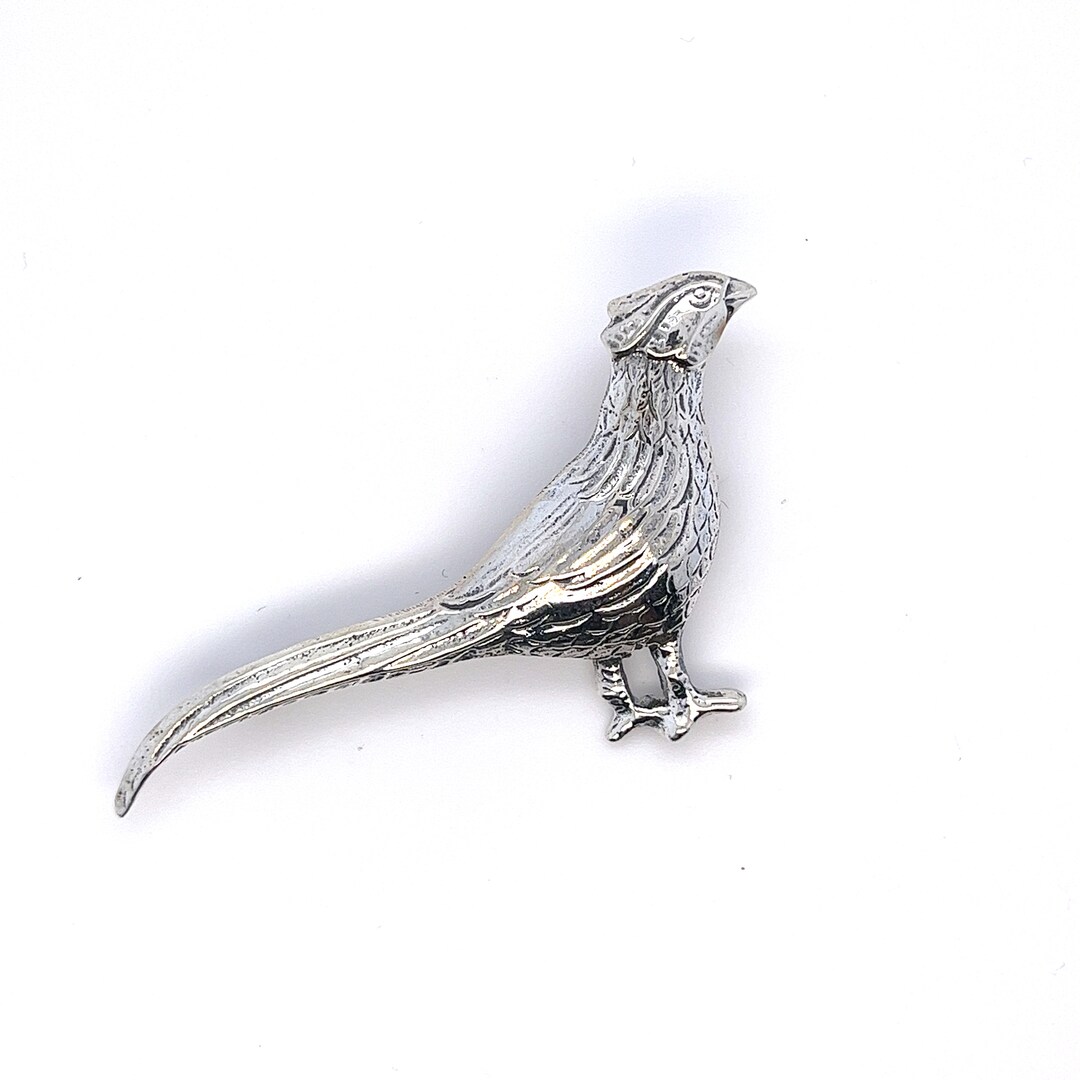 Beautiful Vintage Sterling Silver Pheasant Brooch/pendant FREE SHIPPING ...