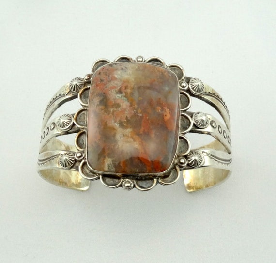 Beautiful Southwest Native American Large Plume Agate… - Gem
