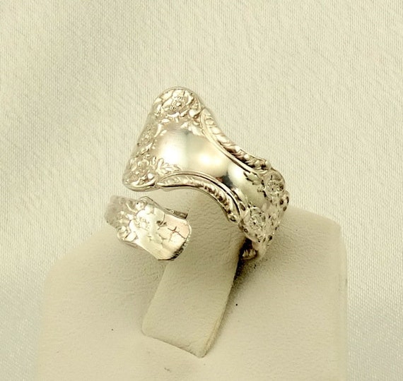 1899 Patented Real Vintage Sterling Silver Spoon Ring… - Gem