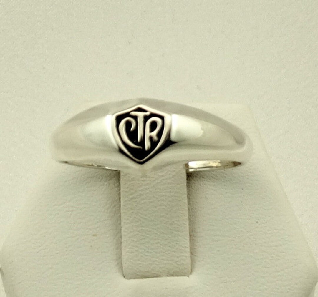 Large Size Vintage Sterling Silver Classic CTR Shield Ring Size 12 1/4 ...