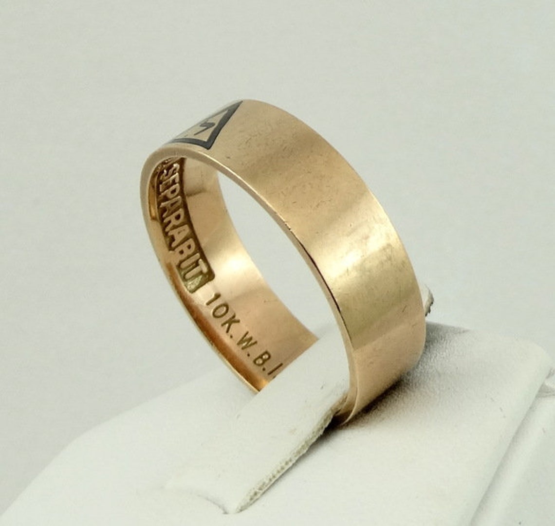 Vintage 14th Degree Scottish Rite Masonic 10K Yellow Gold Ring | Etsy
