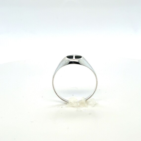Bold Vintage Peace Symbol With Black Inlay On Sterlin… - Gem