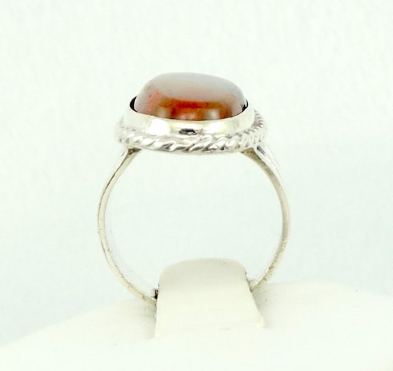 Vintage Scenic Yellowstone Agate Sterling Silver Ring… - Gem