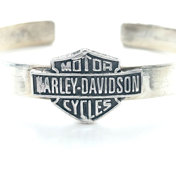 Harley Davidson Motorcycle Shield Logo Sterling Silve… - Gem
