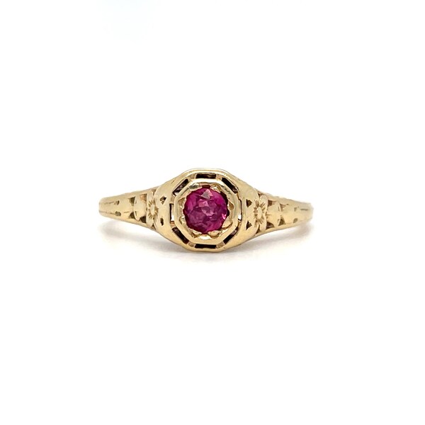 Ruby Filigree Ring - Etsy