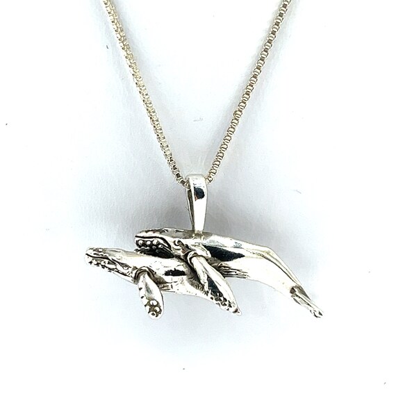 Vintage sterling silver whales - Gem
