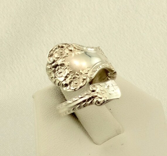 1899 Patented Real Vintage Sterling Silver Spoon Ring… - Gem