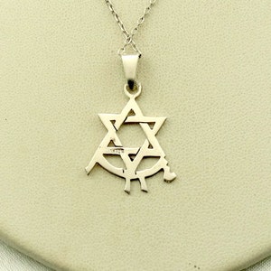 Sterling Silver Jewish Symbol Pendant FREE SHIPPING With 18" Sterling ...