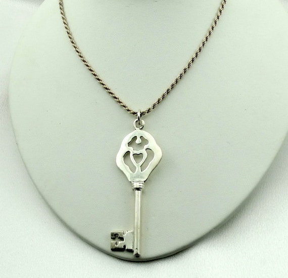 Give Her the Key to Your Heart Sterling Silver Key Pendant. | Etsy