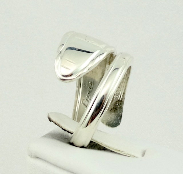 Real Gorham Vintage Decorative Sterling Silver Spoon Ring With Initial ...