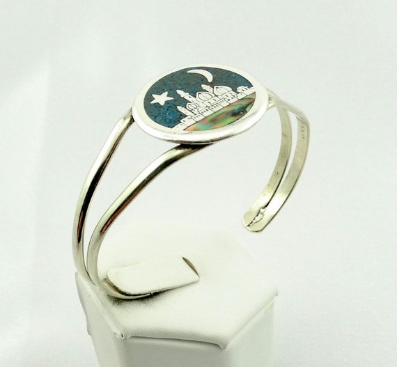 Beautiful Muslim Mosque Mecca Sterling Silver Inlay C… - Gem