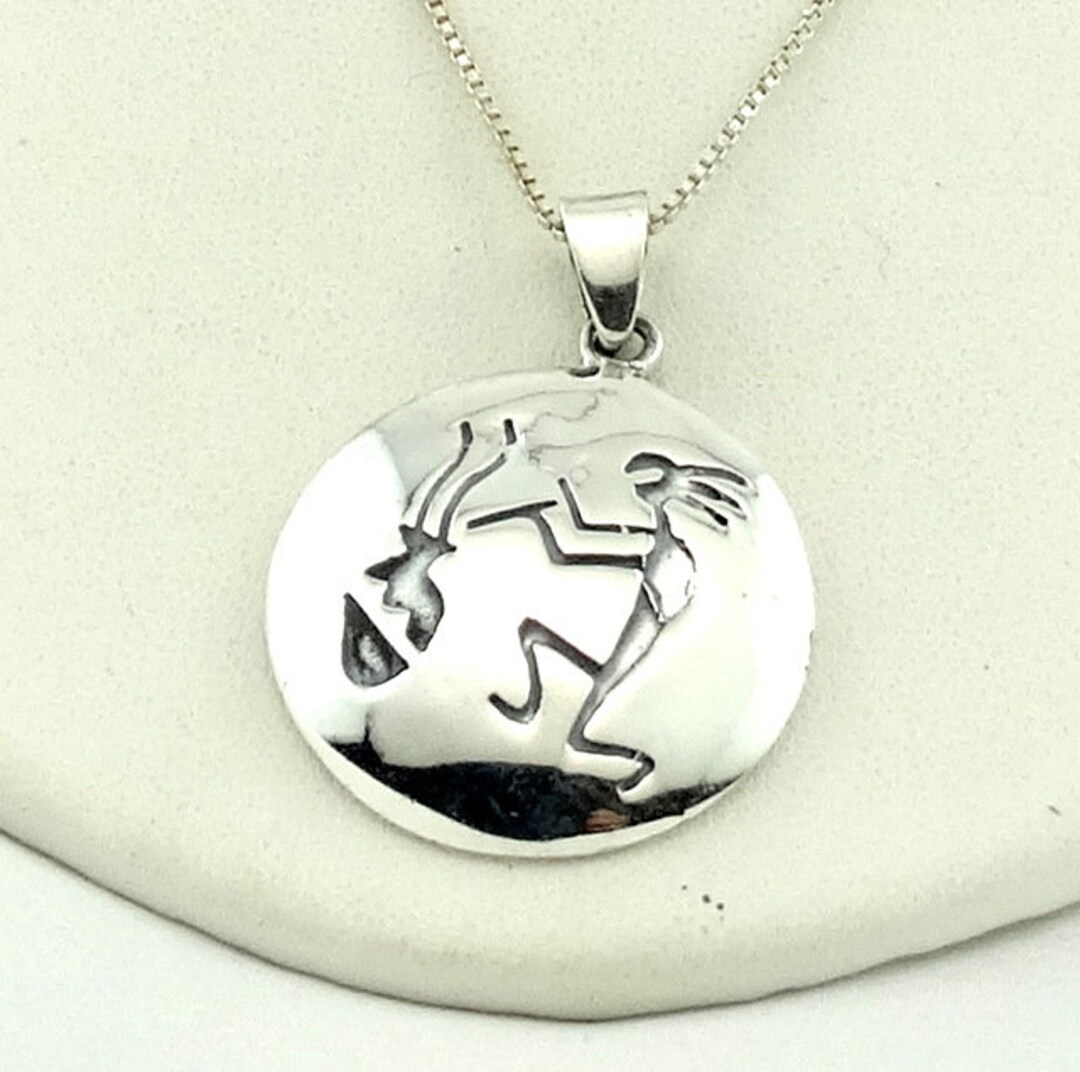 Vintage Southwest Native American 'fire Pot' Sterling Silver Pendant ...
