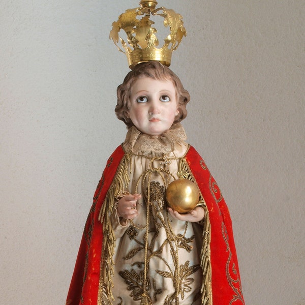 Antique Infant of Prague Statues - Etsy
