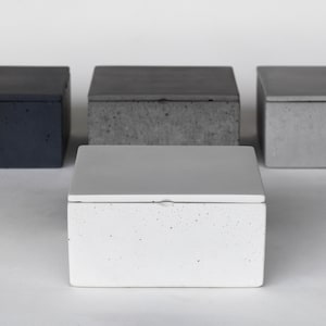 Square Lidded Concrete Box - Etsy