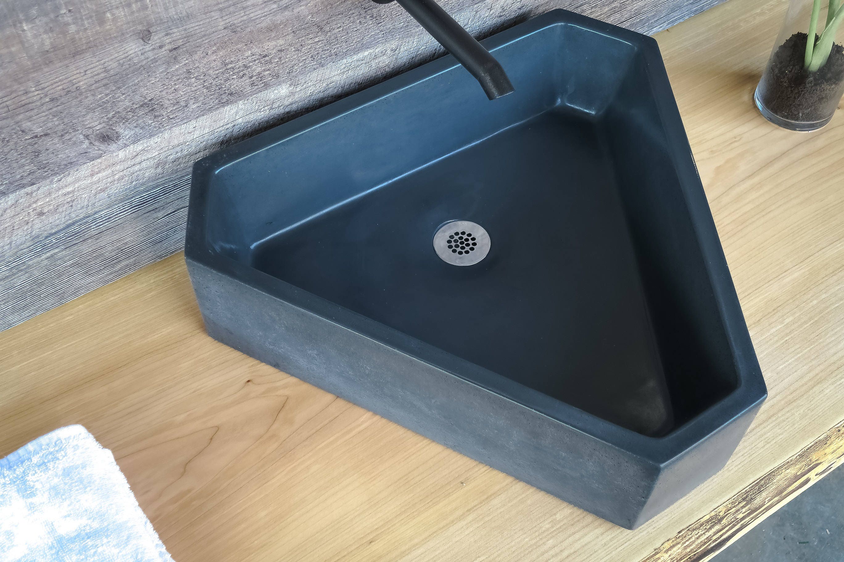 Concrete Sink Triangular Vessel Triangle | Etsy