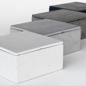 Square Lidded Concrete Box - Etsy