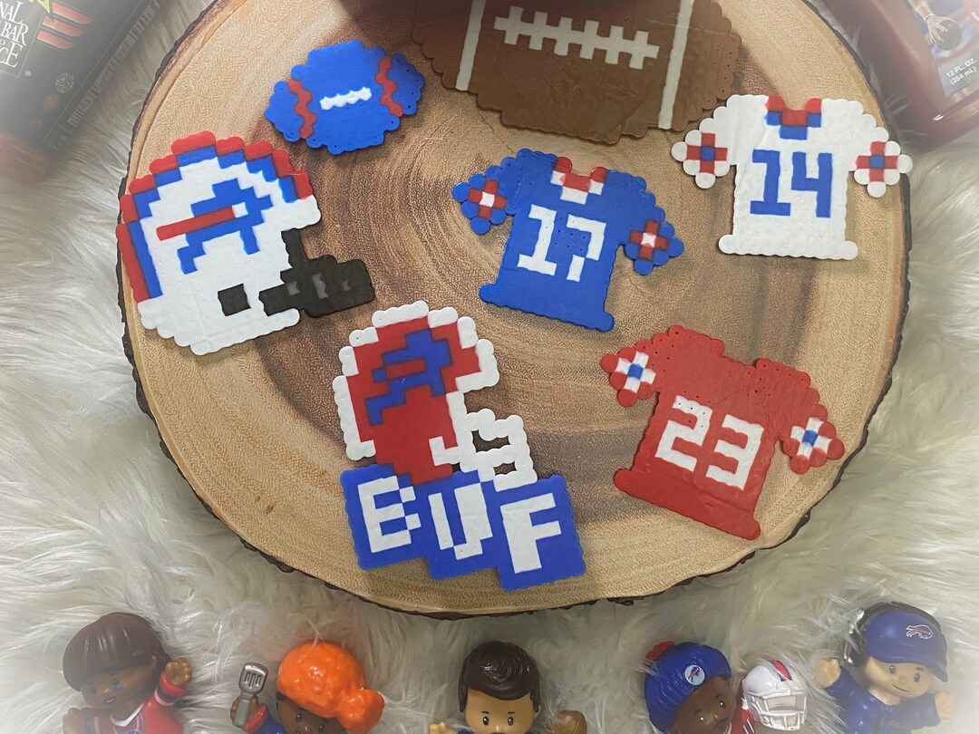 Customizable Football Perler Bead Charms - Etsy
